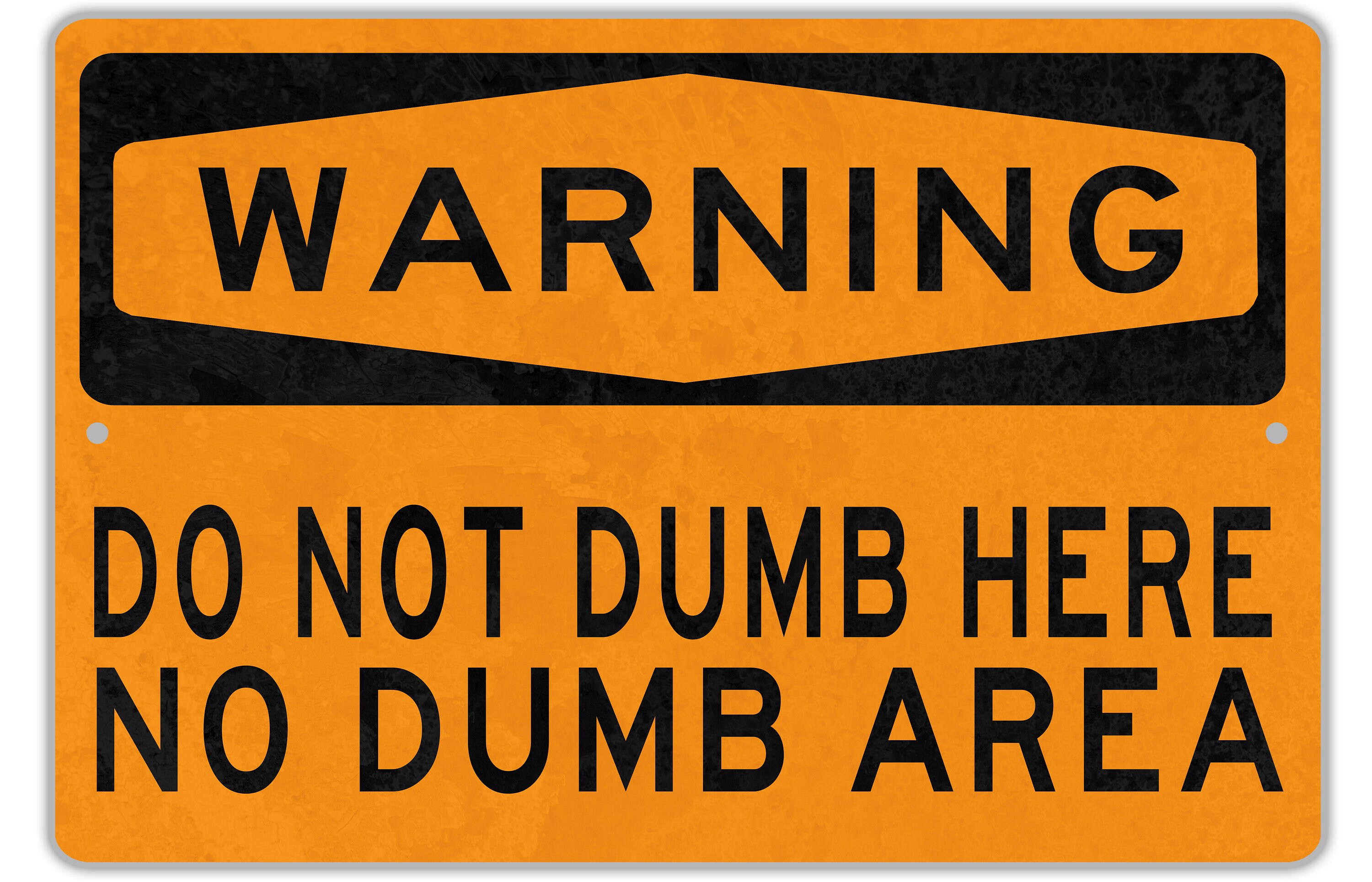Metal Warning Sign Do Not Dumb Here No Dumb Area Funny - Etsy