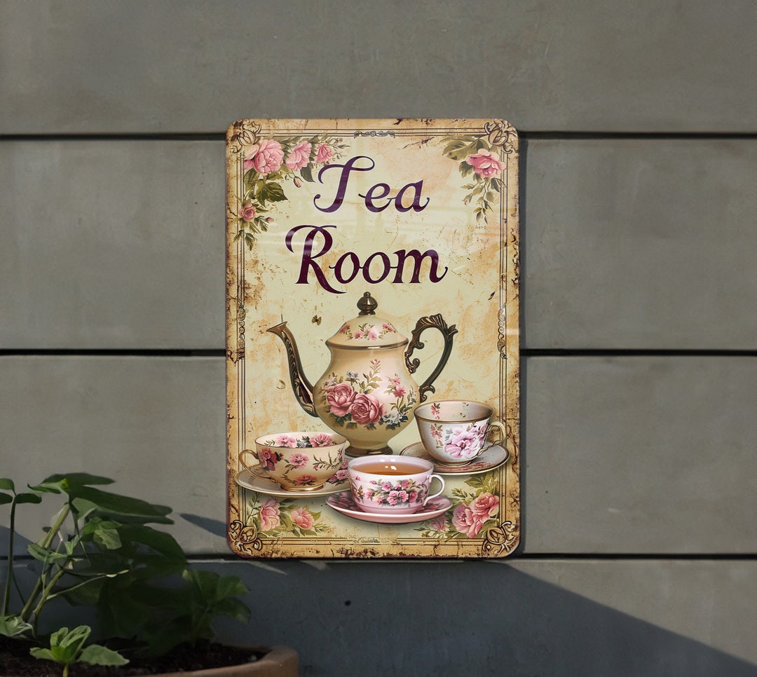 Vintage Teapot and Teacups, Floral Patterns, Muted Tones, Intricate ...