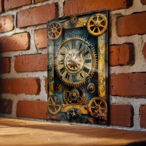 Vintage Style Tin Sign, Antique Clockwork, Automaton Theater, Gear ...