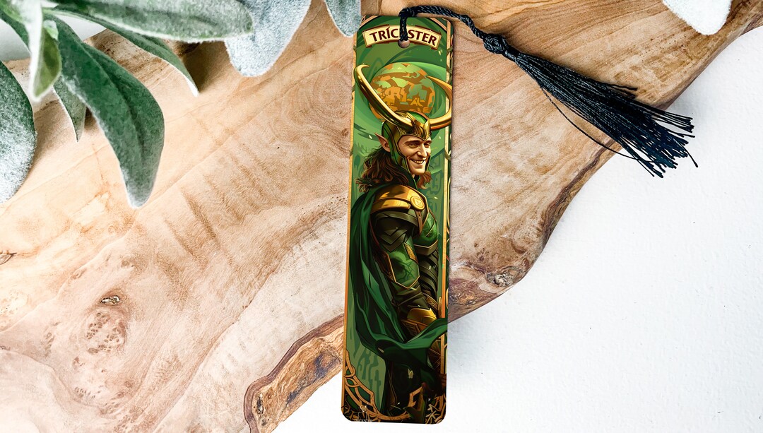 Loki Trickster God Bookmark, Norse Mythology, Metal Bookmark, Illusion ...