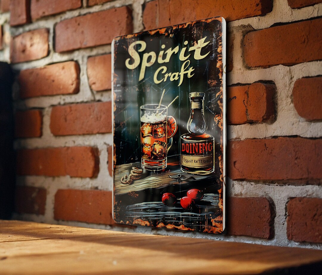 Vintage Aluminum Sign: Distillery Tour, Spirit Craft, Whiskey Making ...