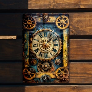 Vintage Style Tin Sign, Antique Clockwork, Automaton Theater, Gear ...