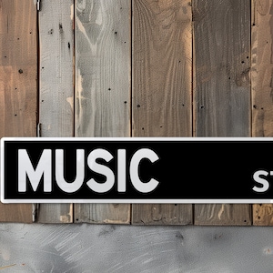 Custom Music Street Metal Sign, Personalized Street Signs, Gift for ...