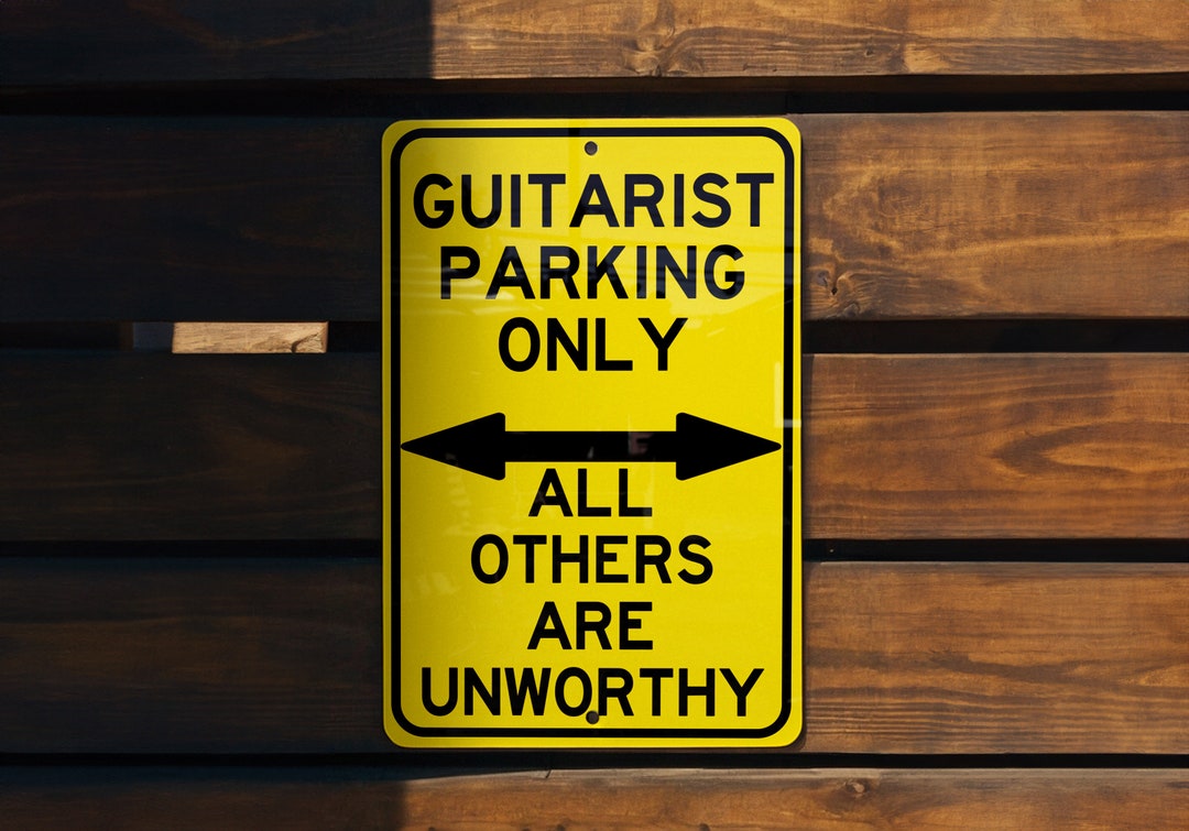 Guitarist Parking Only Metal Sign, Musician Wall Decor, Guitar Lover ...
