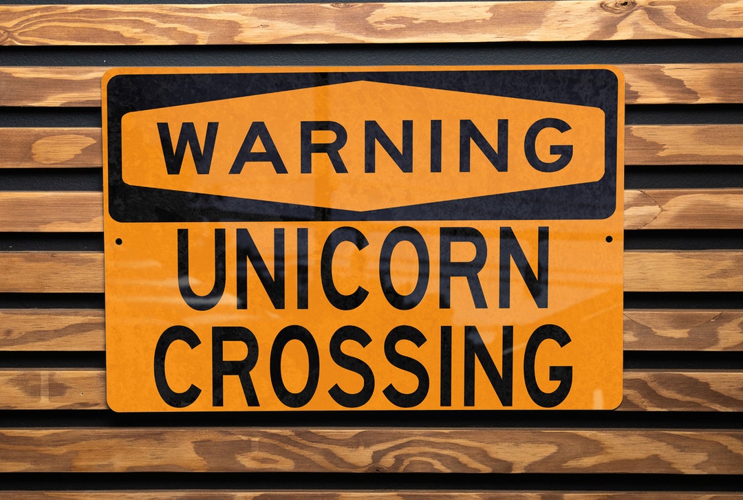 Unicorn Crossing Sign, Metal Wall Art, Kids Room Decor, Magical Sign ...