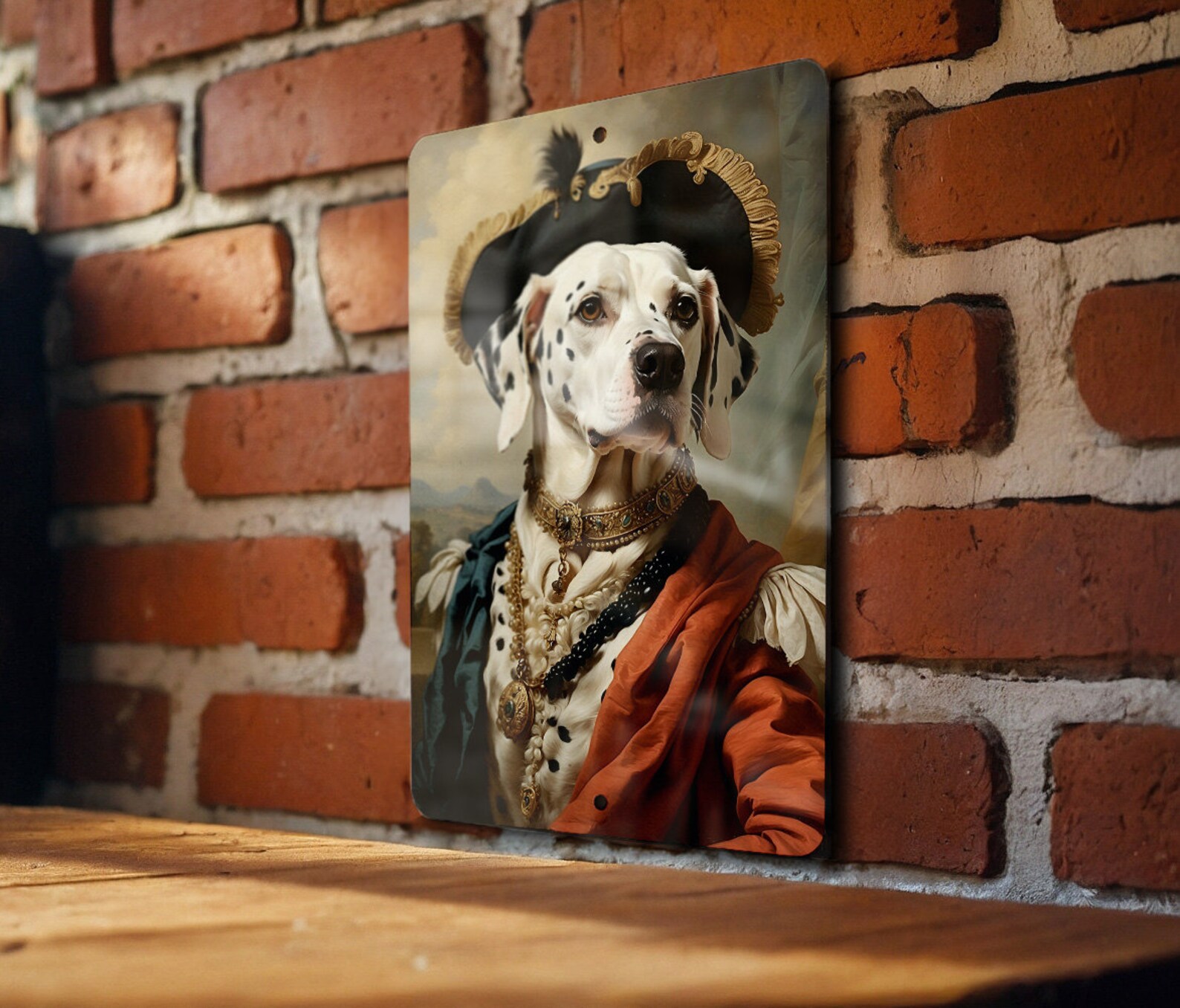 Victorian Fancy Dalmatian Metal Sign - Regal Spots, Noble Breed ...