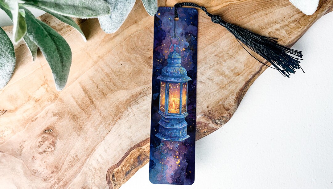Firefly Lantern Metal Bookmark – Impressionist Watercolor Wash ...