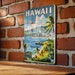 Retro Cartoon Hawaii Visit Metal Sign: Vintage Decor, Hawaiian Travel ...