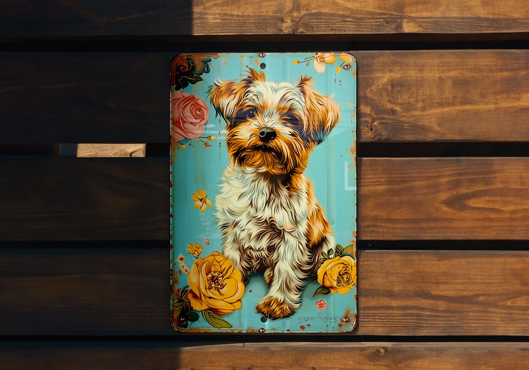 Yorkipoo Vintage Style Funny Metal Sign, Wall Decor, Gift Idea, Dog ...
