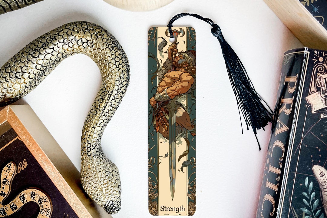 Achilles Greek Mythology Bookmark, Metal Bookmark, Strength Quote ...