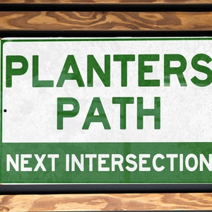 Metal Street Sign for Planters Path Intersection, Durable, Outdoor ...