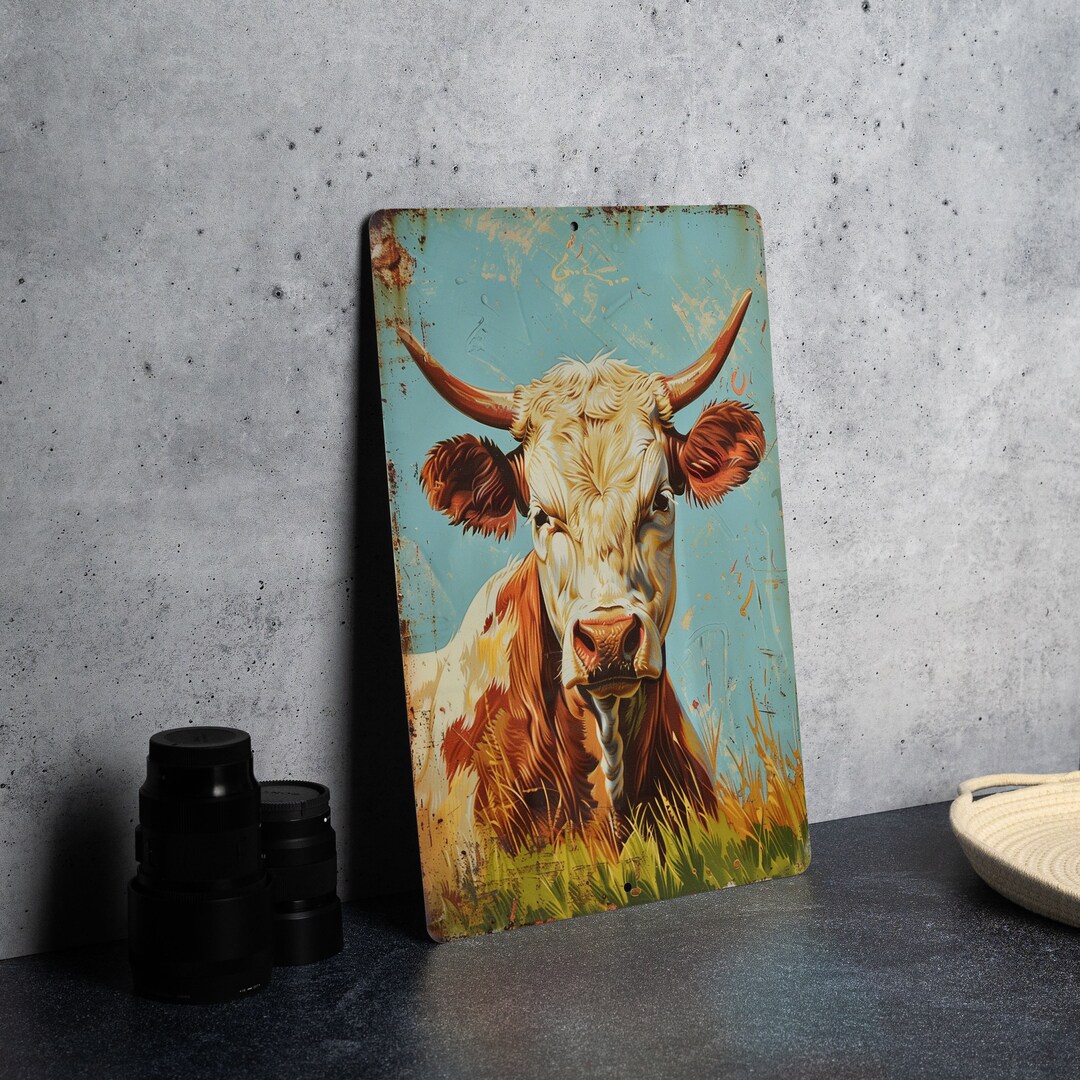 Ayrshire Cattle Metal Sign, Vintage Style, Gift Idea, Farmhouse Decor ...