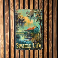 Louisiana Blue Swamp Print From Original Artwork, Various Sizes ...