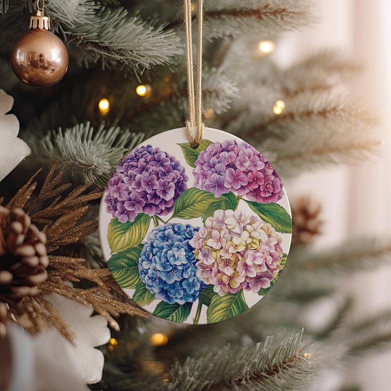 Hydrangea Ornament - Etsy