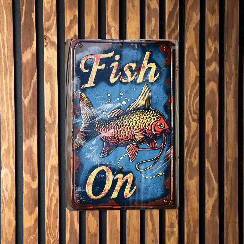 Rustic Tin Hanging Fish - Etsy