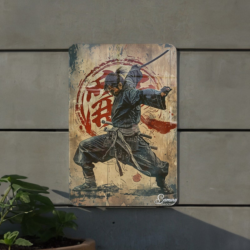 Japanese Samurai Metal Signs - Etsy
