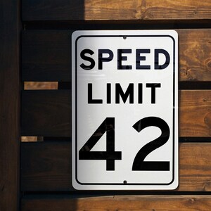 Speed Limit 42 MPH Sign - Aluminum Signage for Special Speed ...