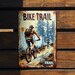 Vintage Style Bike Trail Metal Sign, Aluminum Sign, Retro Decor, Wall ...