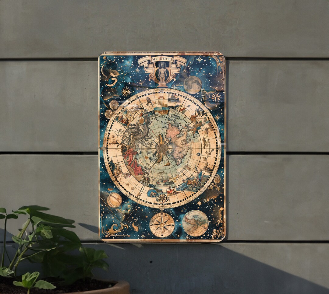 Mythic Stars Vintage Style HD Metal Sign, Celestial Chart, Mythological ...