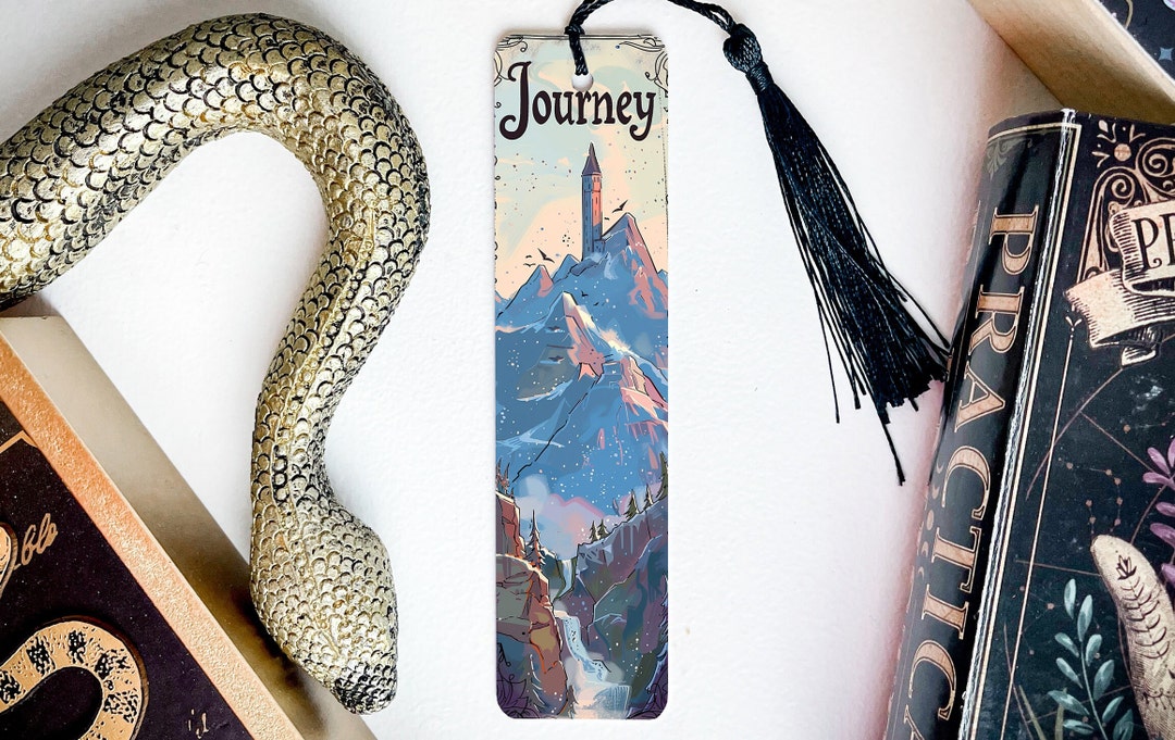 Adventure-themed Bookmark, Journey Text, Metal Bookmark, Unique Book ...