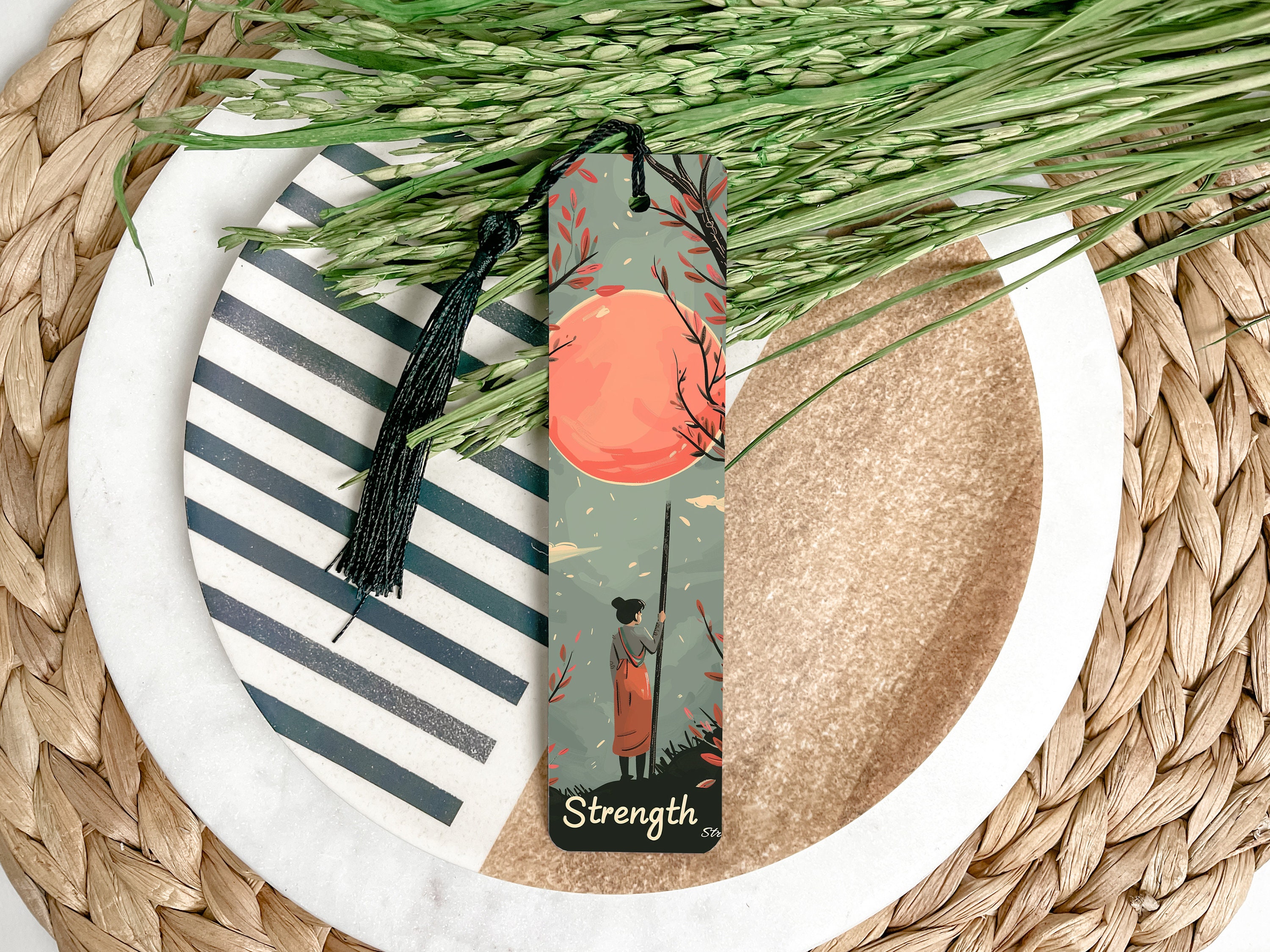 Strength Motivational Bookmark, Metal Bookmark, Self-help Guide ...