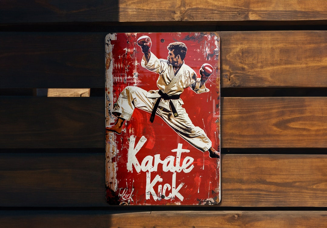 Martial Arts Decor, Karate Kick Sign, Funny Martial Artist Gift, Metal ...