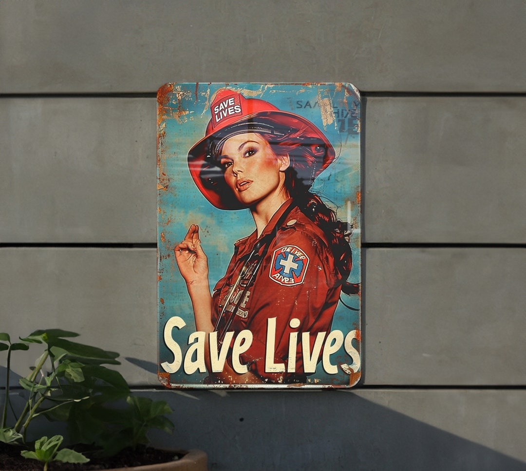 Paramedic Save Lives, Vintage Style Metal Sign, Gift for Paramedics ...