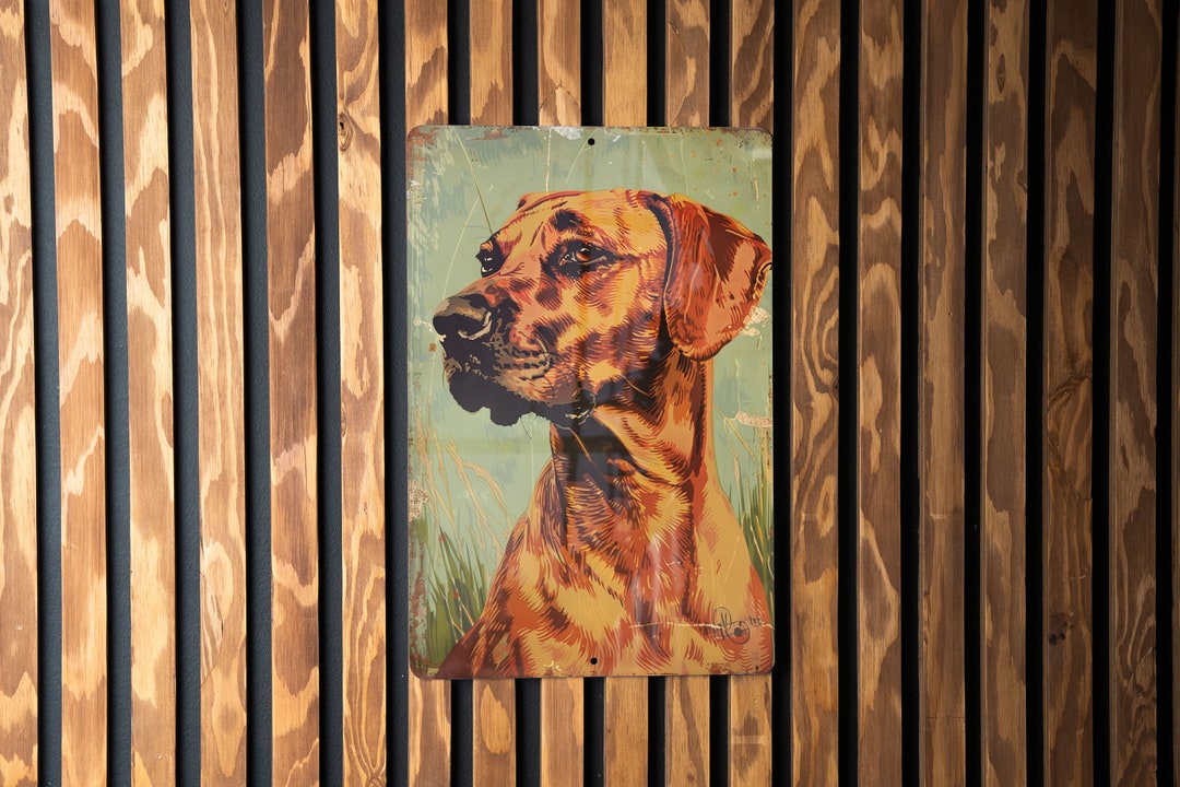 Rhodesian Ridgeback Vintage Metal Sign, Dog Lover Gift, Home Decor ...