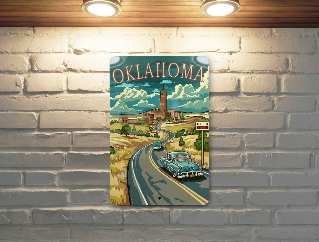 Retro Cartoon Metal Sign: A Nostalgic Oklahoma Visit | Cartoon, Retro ...