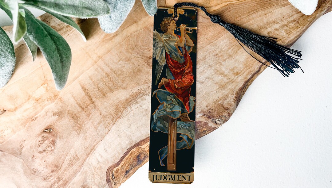 Judgment Tarot Card Bookmark, Angel Trumpet Design, Metal Bookmark ...