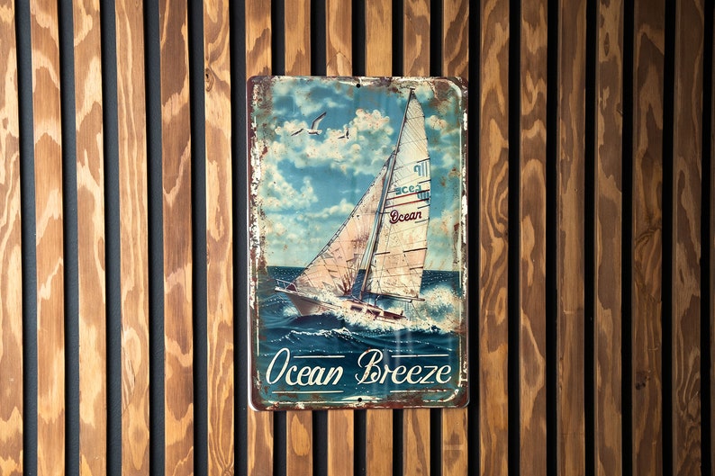 Cape Cod Metal Sign, Sailing Decor, Ocean Breeze Art, Nautical Escape ...