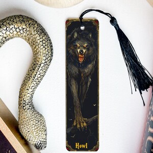 Werewolf Halloween Bookmark, Metal Howl Bookmark, Spooky Book Accessory ...
