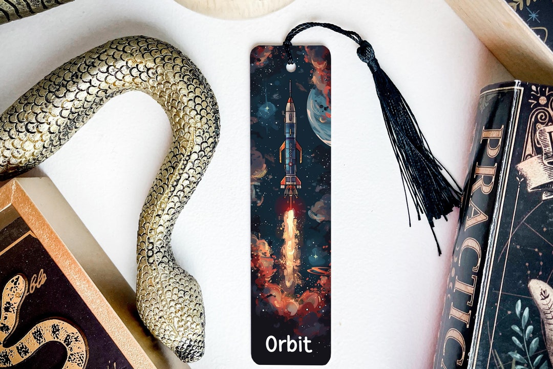 Orbit Space Bookmark, Metal Bookmark, Spaceship Design, Reading ...