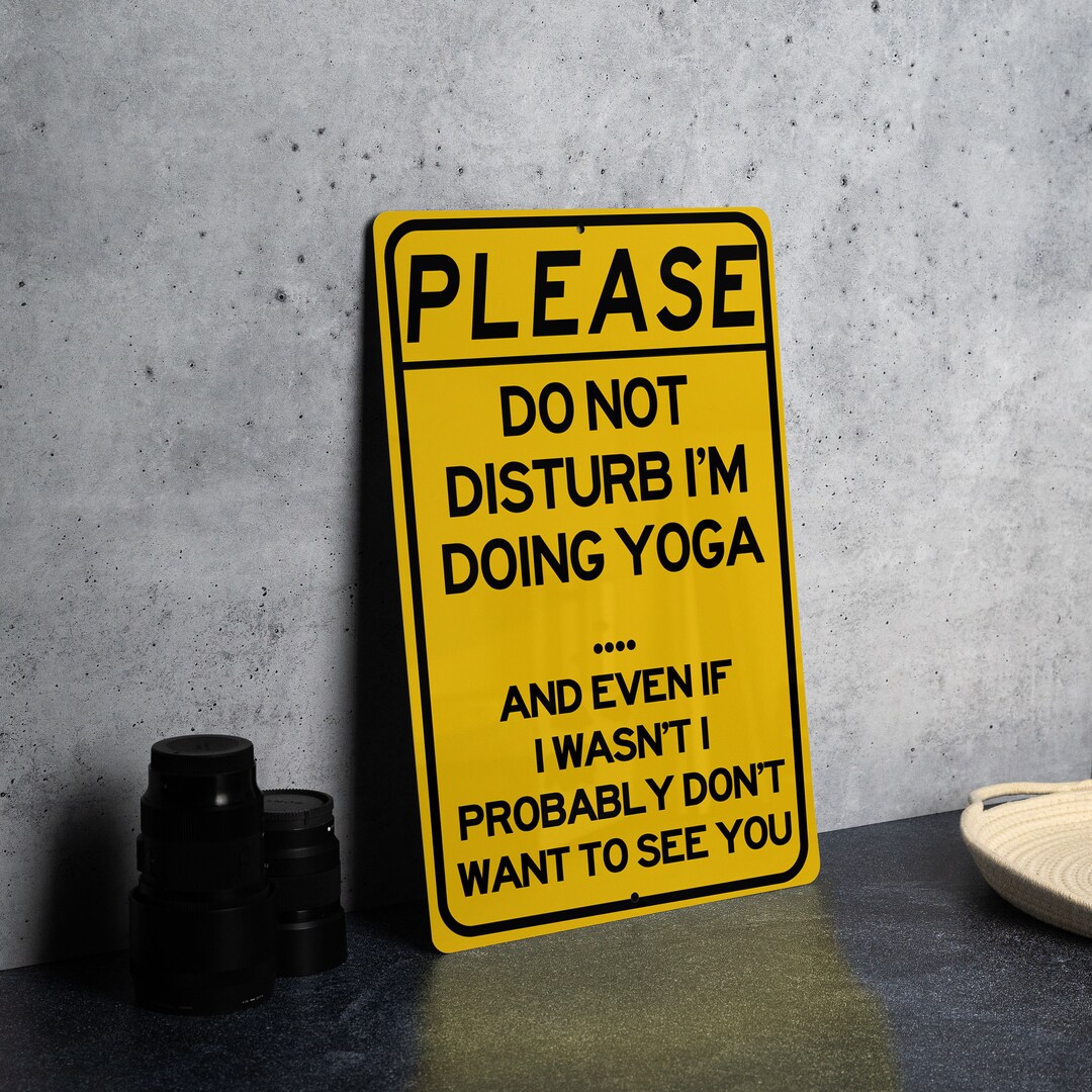 Please Do Not Disturb Yoga Metal Sign, Home Gym Decor, Meditation Room ...