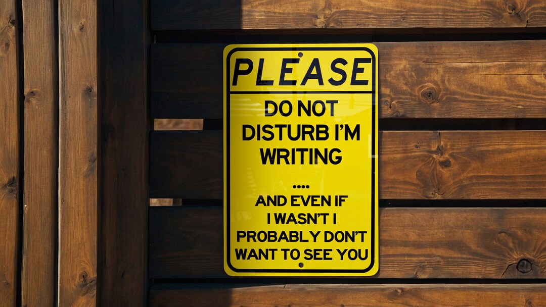 Do Not Disturb Writing Metal Sign, Home Office Decor, Creative ...