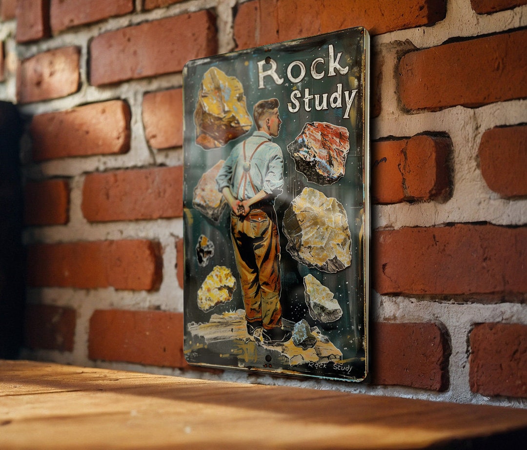 Geologist Rock Study, Vintage Style Metal Sign, Unique Gift Idea ...