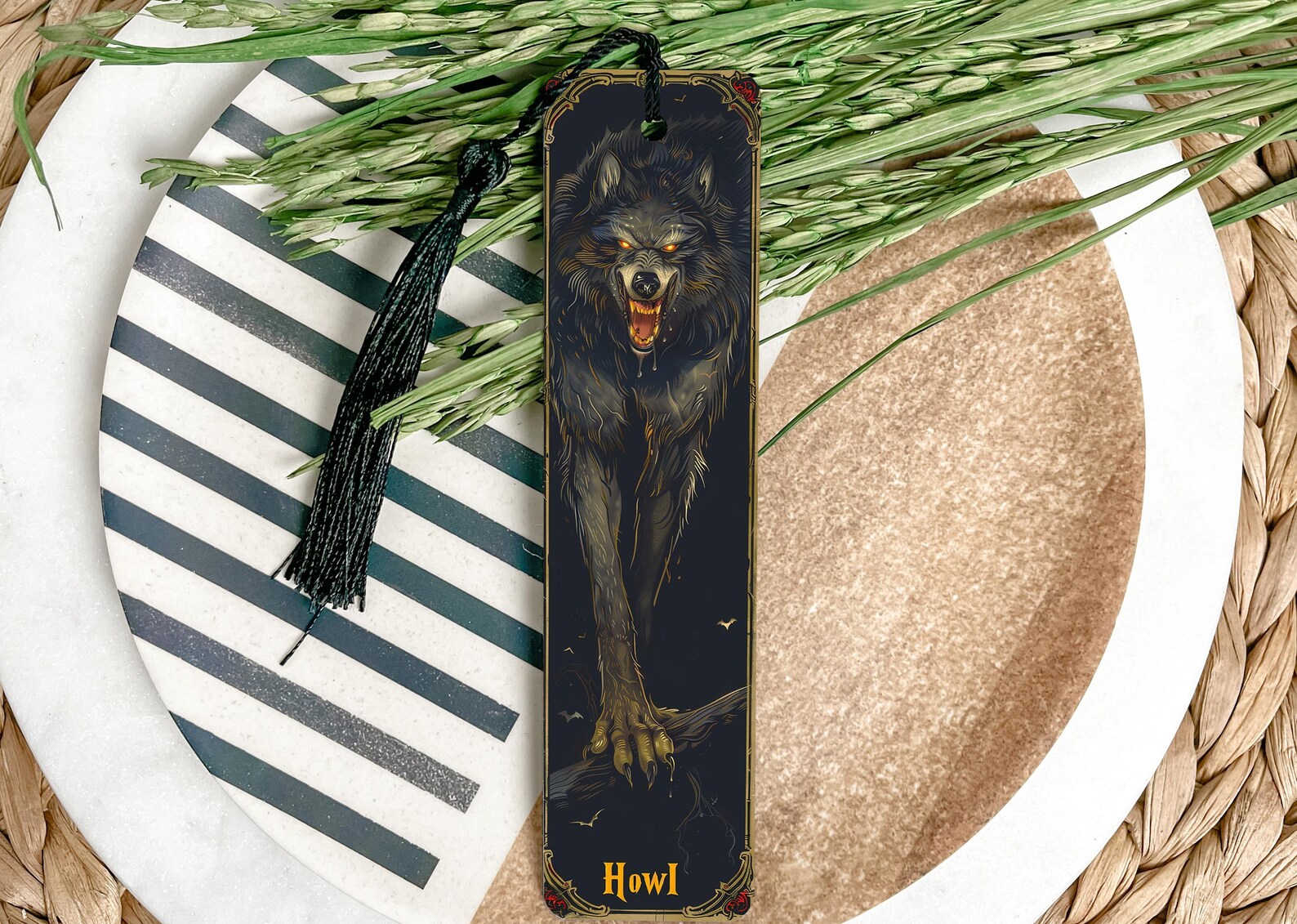 Werewolf Halloween Bookmark, Metal Howl Bookmark, Spooky Book Accessory ...