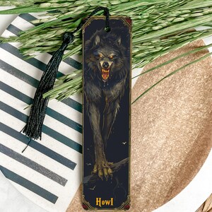 Werewolf Halloween Bookmark, Metal Howl Bookmark, Spooky Book Accessory ...