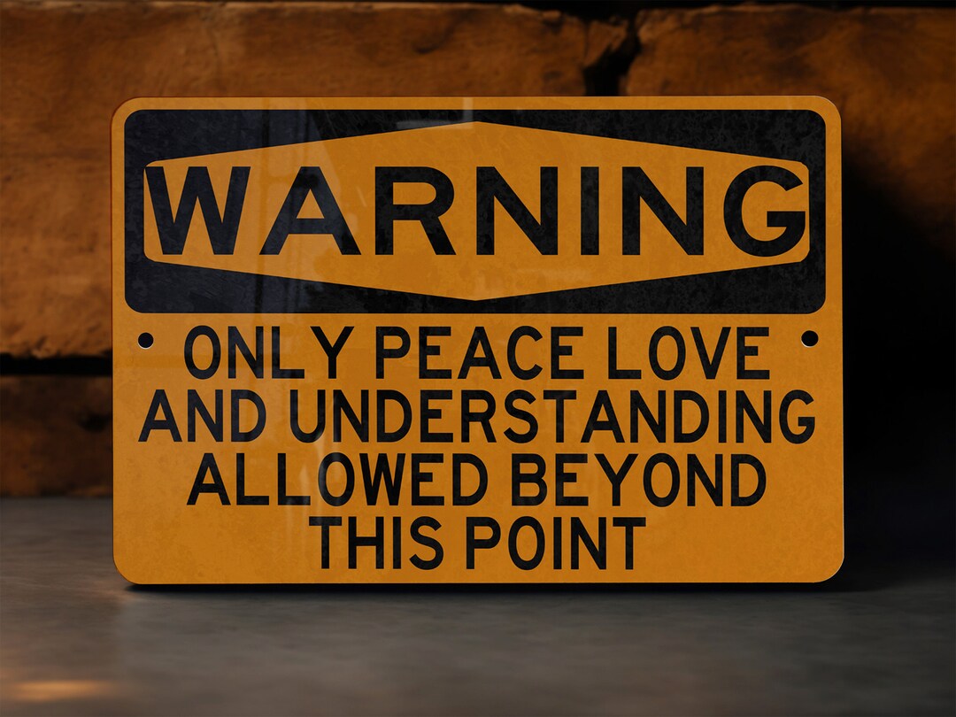 Peace Love Understanding Metal Sign, Wall Decor, Home Art, Positive ...
