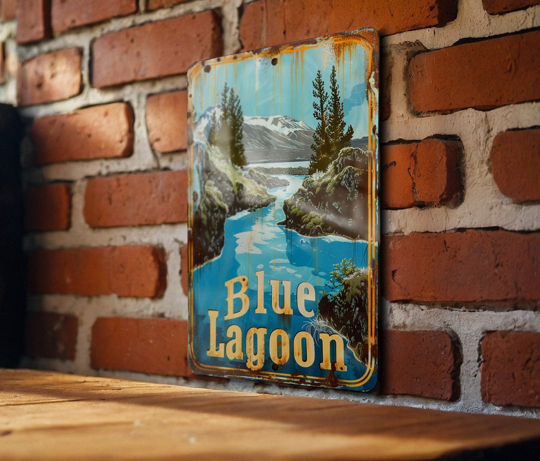 Blue Lagoon Iceland Vintage Metal Sign - Perfect Gift, Home Decor, Wall ...