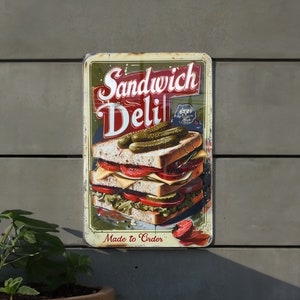 Vintage Style Sandwich Deli Metal Sign, Made to Order, Funny Kitchen ...