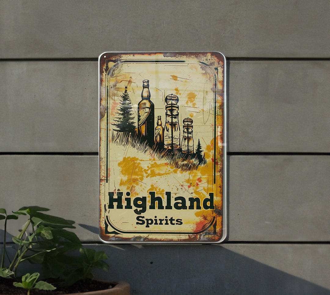 Scottish Whisky Distilleries Sign, Highland Spirits, Whisky Trail ...
