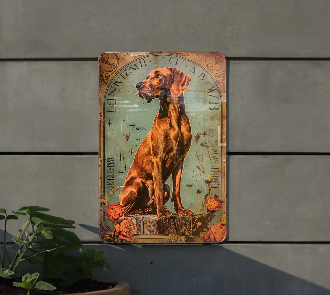 Vizsla Vintage Metal Sign, Dog Lover Gift, Home Decor, Wall Art, Unique ...