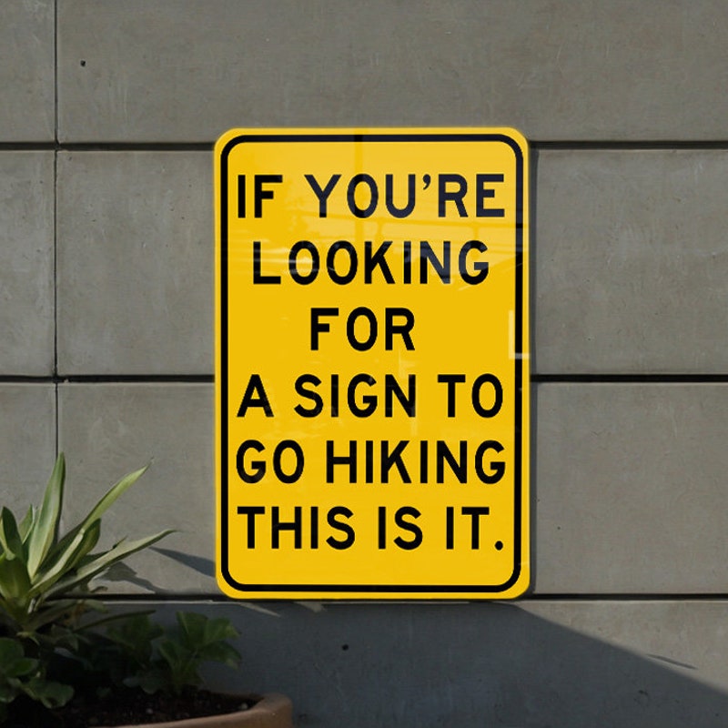 Hiking Sign - Etsy