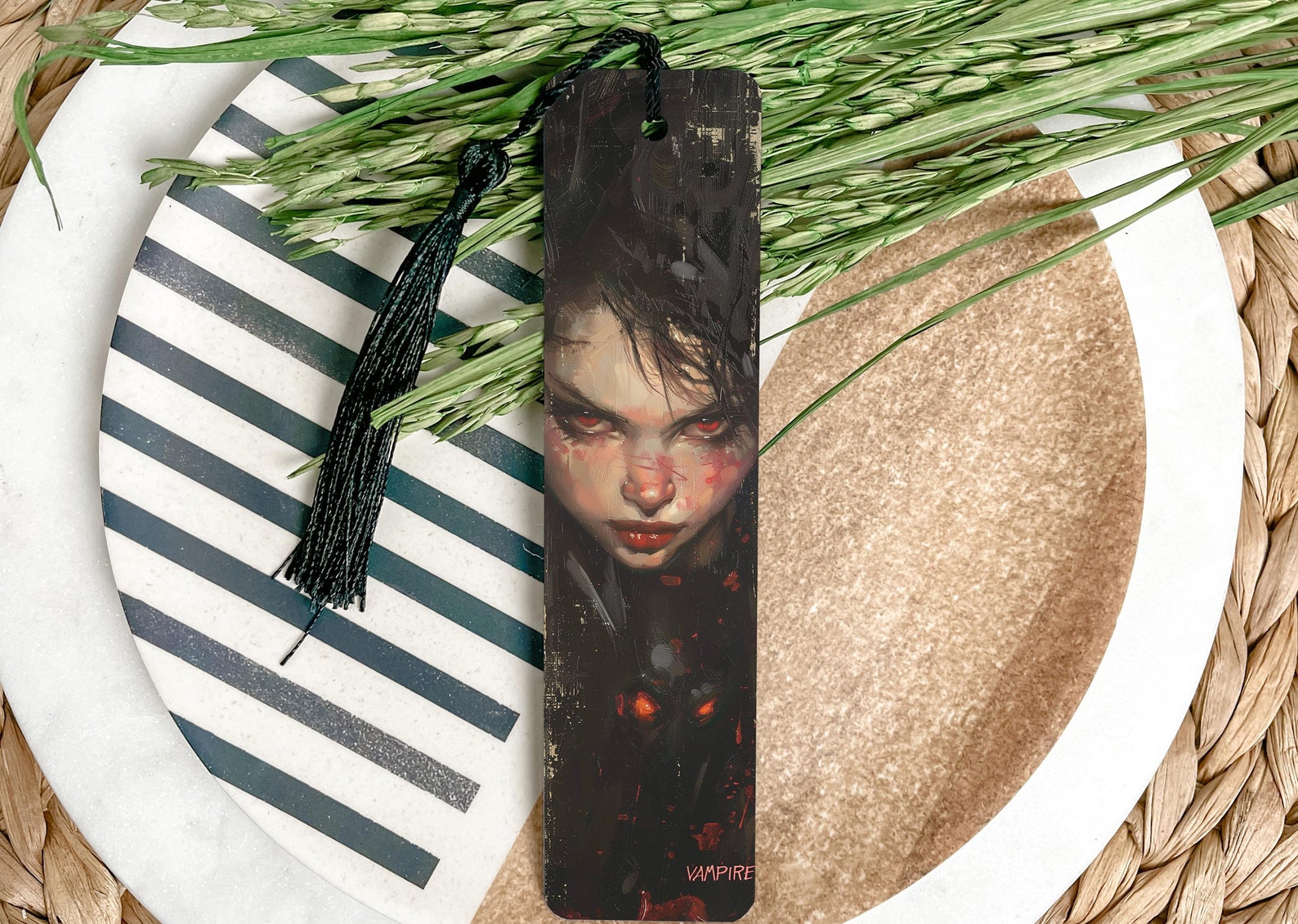 Vampire Themed Metal Bookmark, Fantasy Bookmark, Unique Reading ...