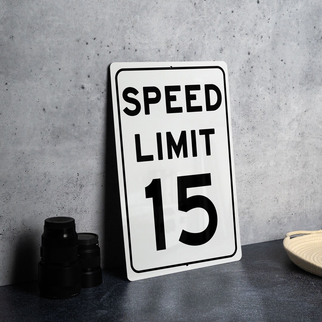 Speed Limit 15 MPH Sign - Residential and School Zone Aluminum Sign - Etsy
