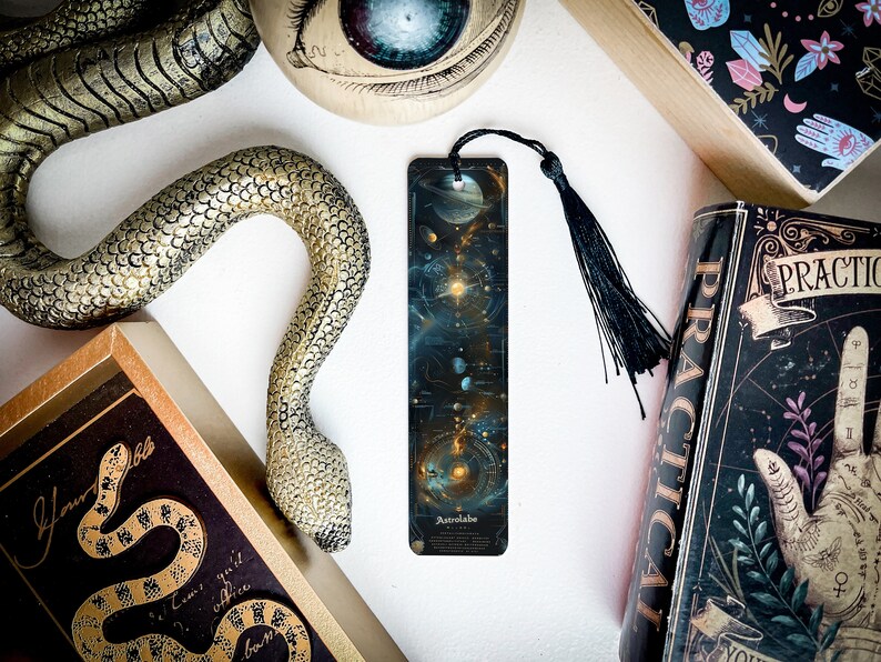 Astrolabe Sci-fi Metal Bookmark, Space Themed Bookmark, Unique Reading ...