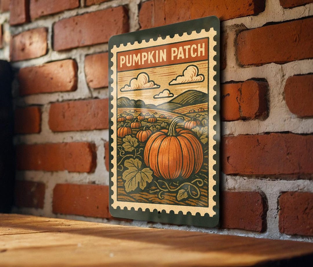 Rustic Pumpkin Patch Metal Sign – Vintage Fall Farmhouse Decor, Autumn ...