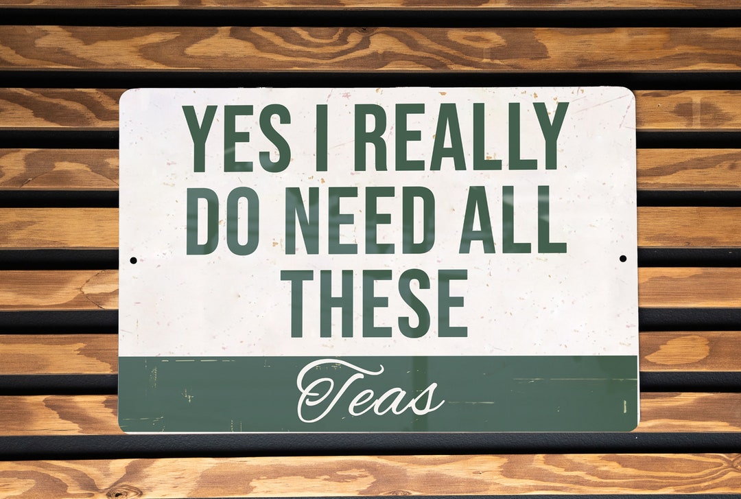 All These Teas Gift Metal Sign - Kitchen Decor, Tea Lover Gift, Wall ...