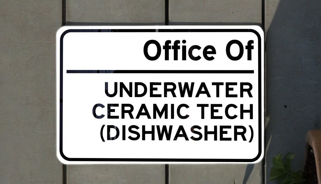 Office of Underwater Ceramic Tech Metal Sign, Home Decor, Wall Art, Unique Gift, Ocean Theme ...